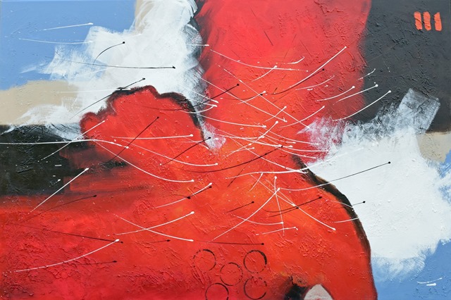 Abstrakte Gemälde mit Strukturen kaufen